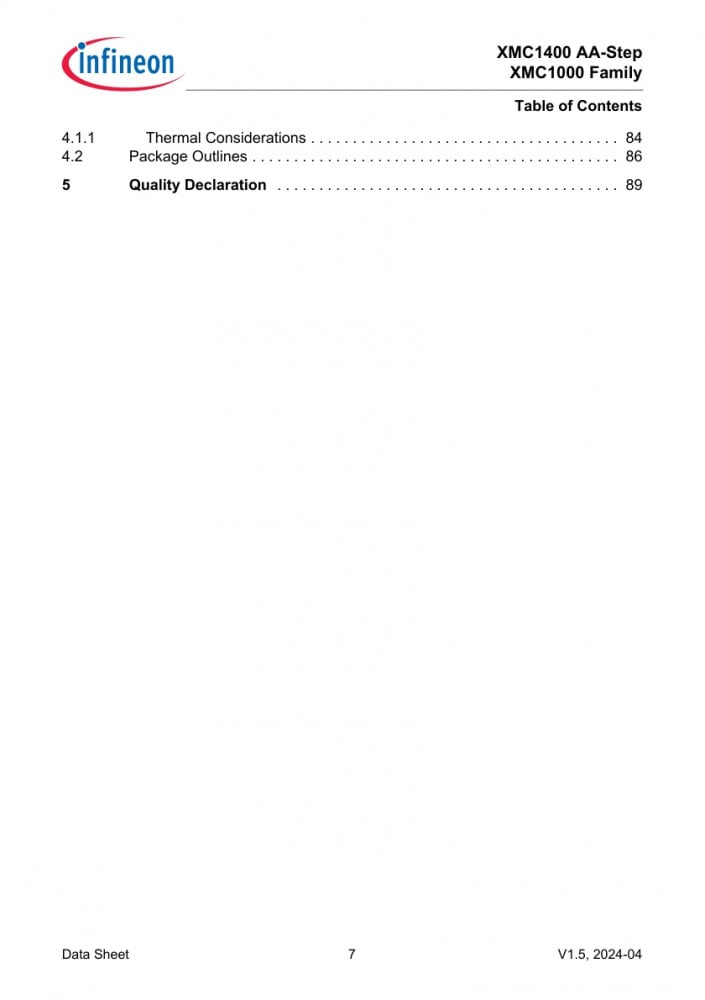 XMC1400 datasheet page 8
