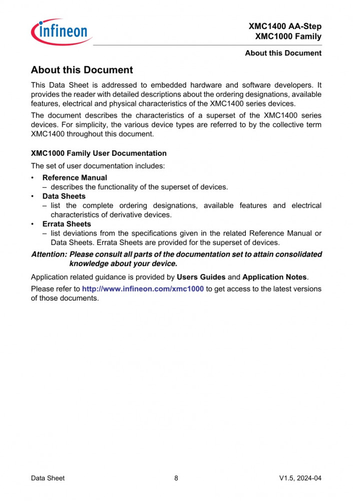 XMC1400 datasheet page 9