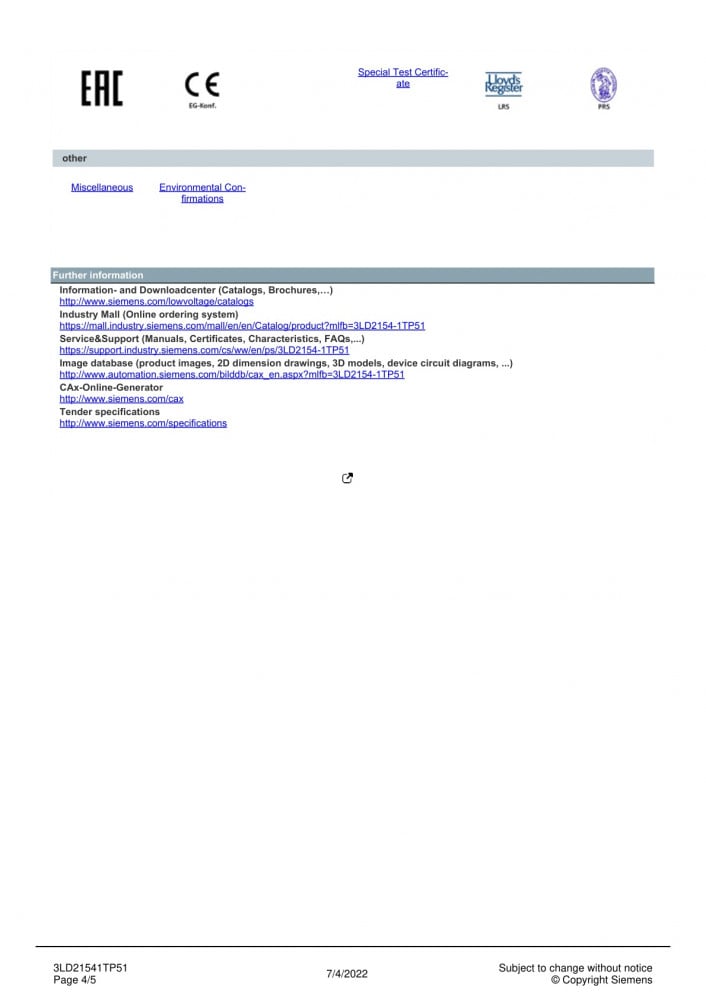 3LD2154-1TP51 technical document page 4