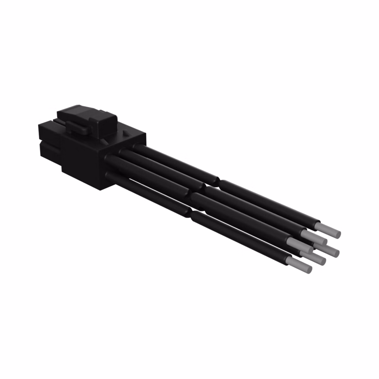 Mini-Fit Max-to-Pigtail Off-the-Shelf (OTS) Cable Assembly, Dual Row, Matte Tin (Sn) Plating, 6 Circuits, 300.00mm Length, Black for sale