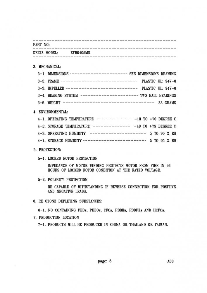 EFB0405MD specification page 3