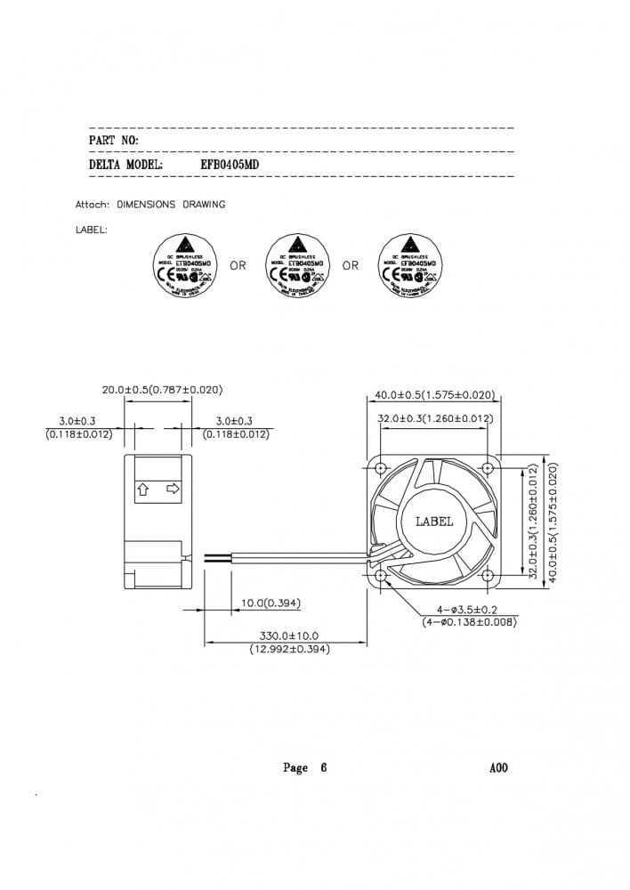 EFB0405MD specification page 6