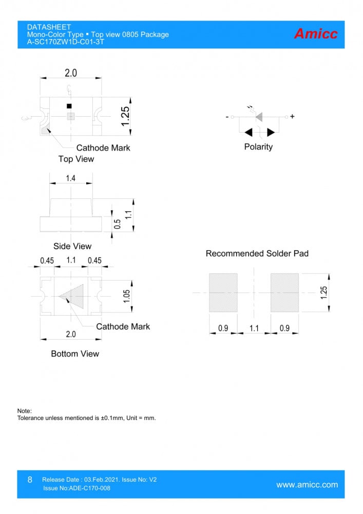 A-SC170ZW1D-C01-3T datasheet page 8