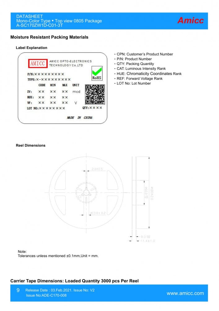 A-SC170ZW1D-C01-3T datasheet page 9