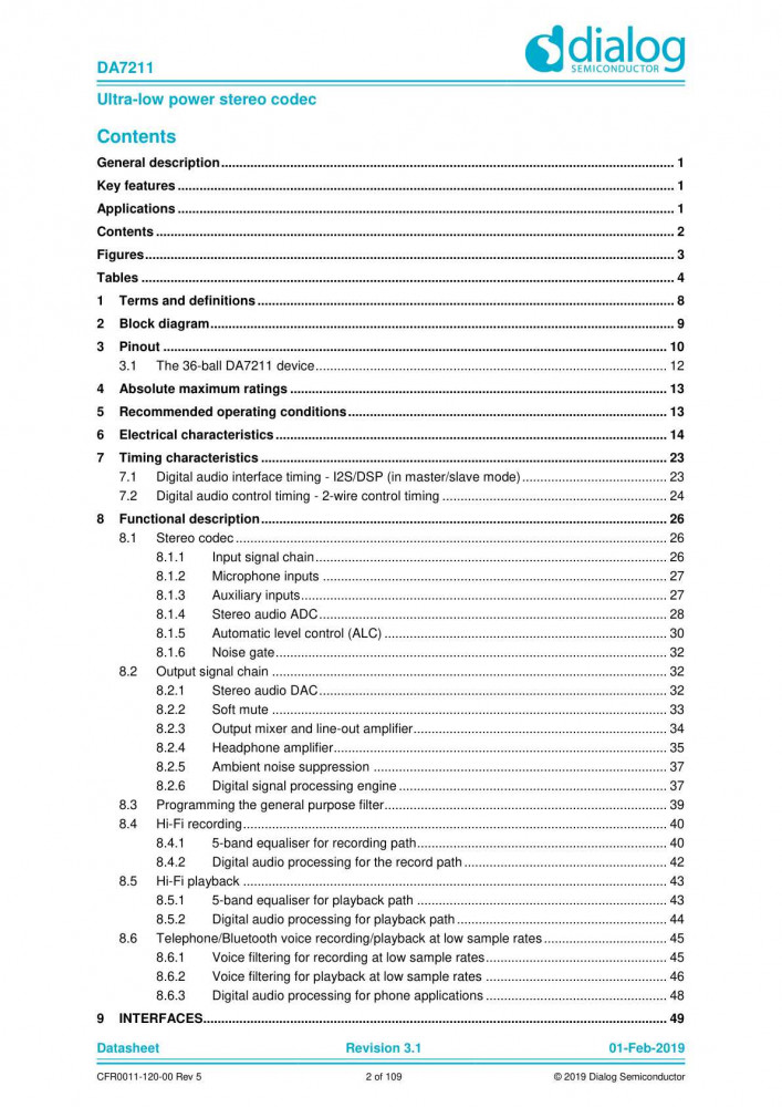 DA7211 datasheet page 2