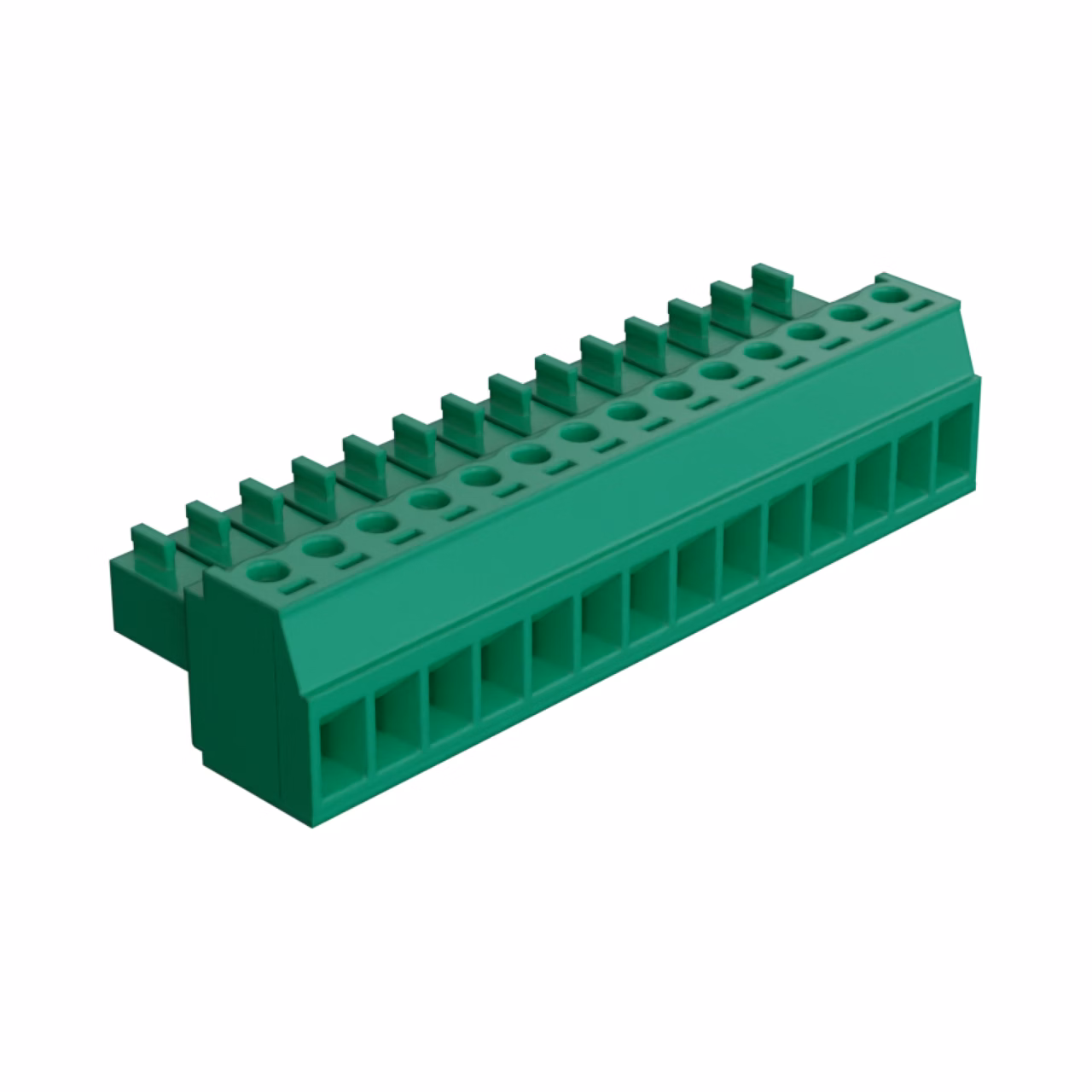 3.50mm Pitch Eurostyle Horizontal Plug, Green Housing, 14 Circuits for sale