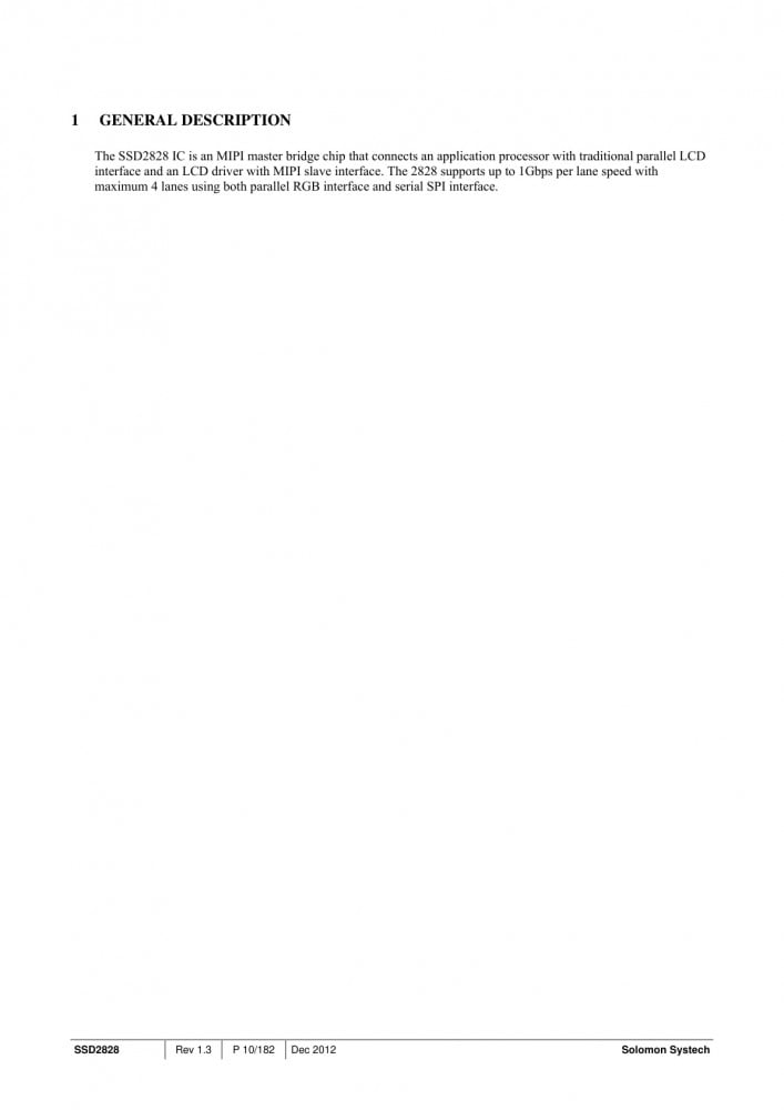SSD2828 datasheet page 10