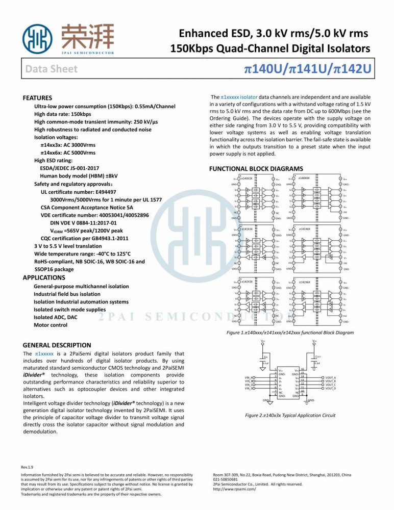 π140U30 datasheet page 1