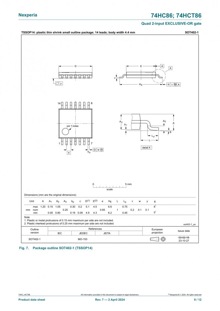 74HC86D,653 datasheet page 9