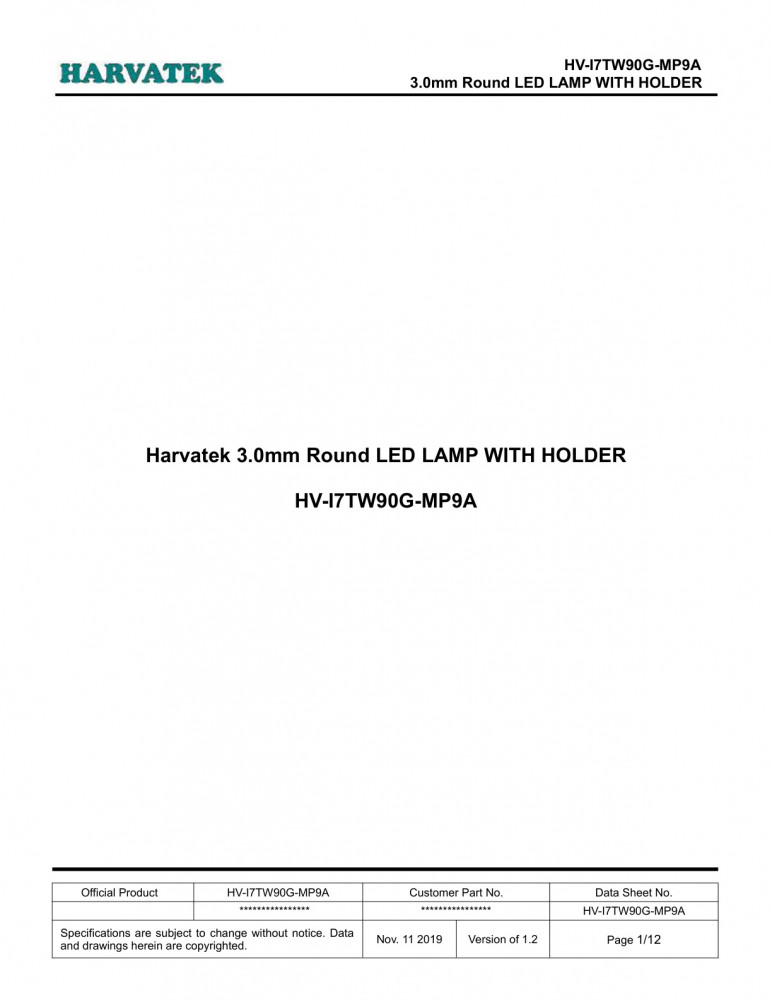 HV-I7TW90G-MP9A datasheet page 1