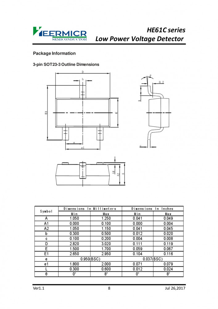 HE61C datasheet page 8