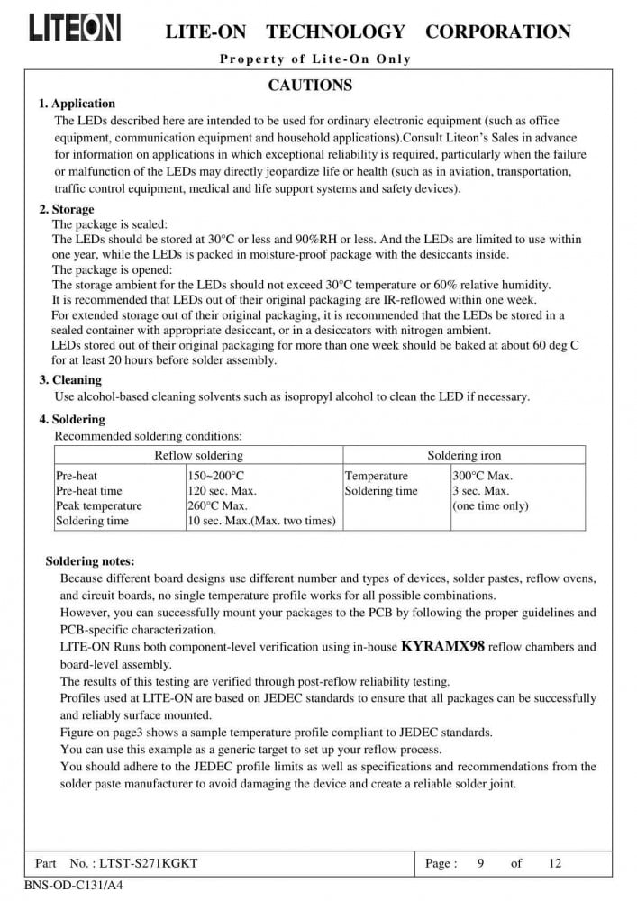 LTST-S271KGKT datasheet page 10