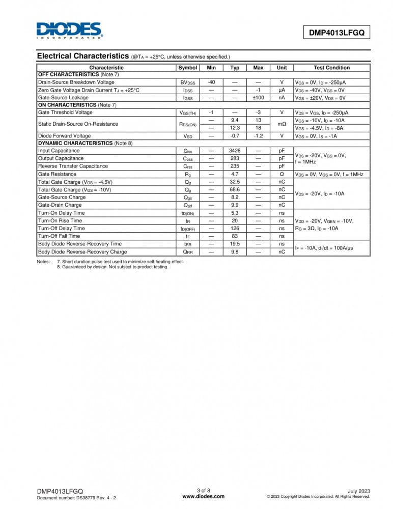DMP4013LFGQ-13 datasheet page 3
