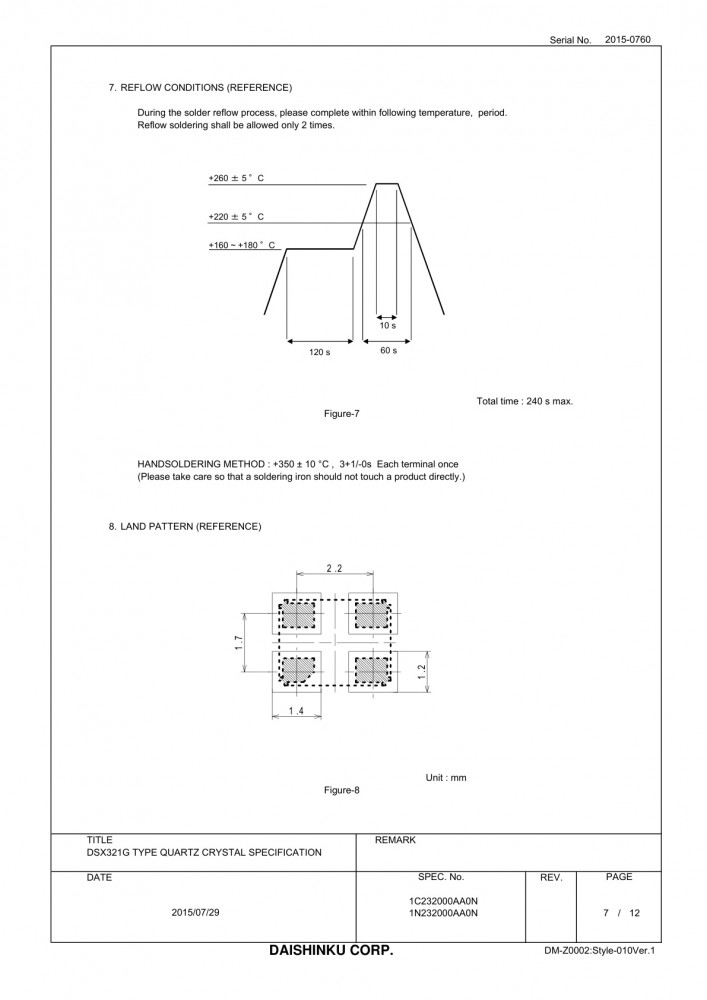KDS DSX321G specification page 8