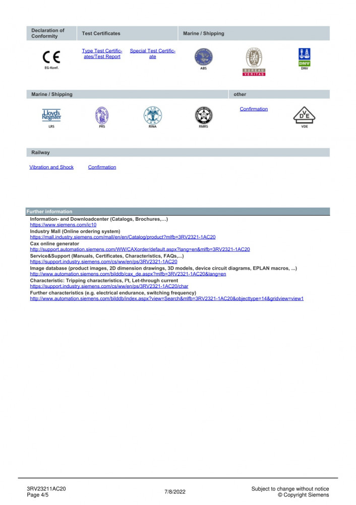 3RV23211AC20 datasheet page 4