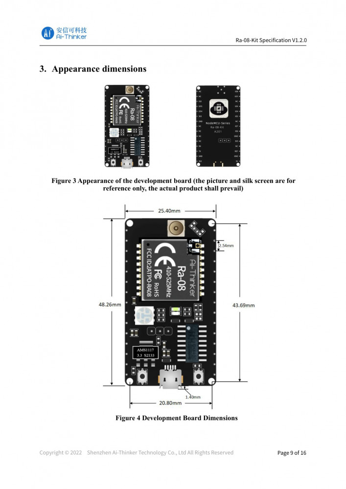 Ra-08-Kit specification page 9