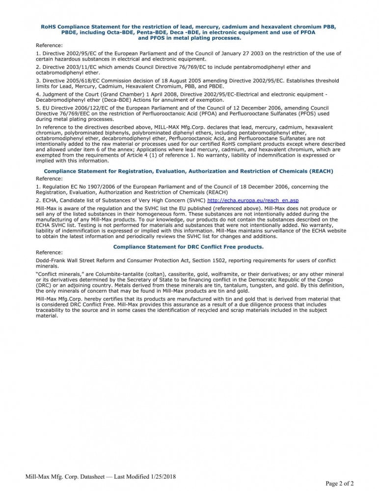 Mill-Max 999-11-110-10-000000 technical document page 2