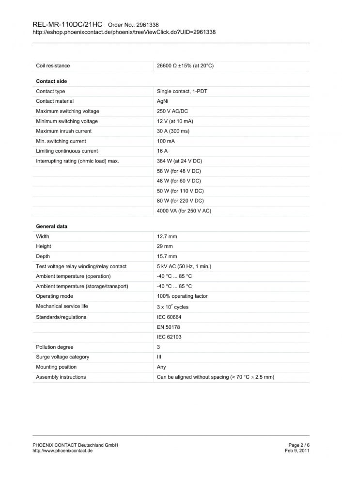 REL-MR-110DC/21HC catalog page 2