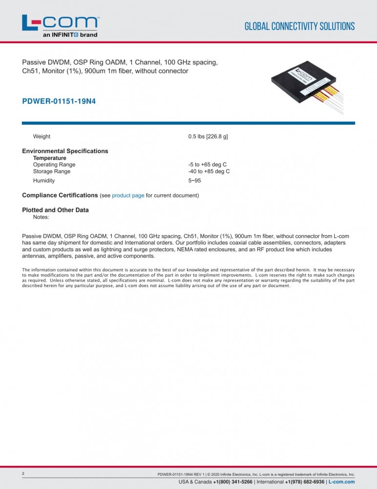 PDWER-01151-19N4 technical datasheet page 2