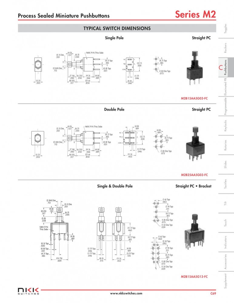 NKK Switches M2 series documentation, page 6