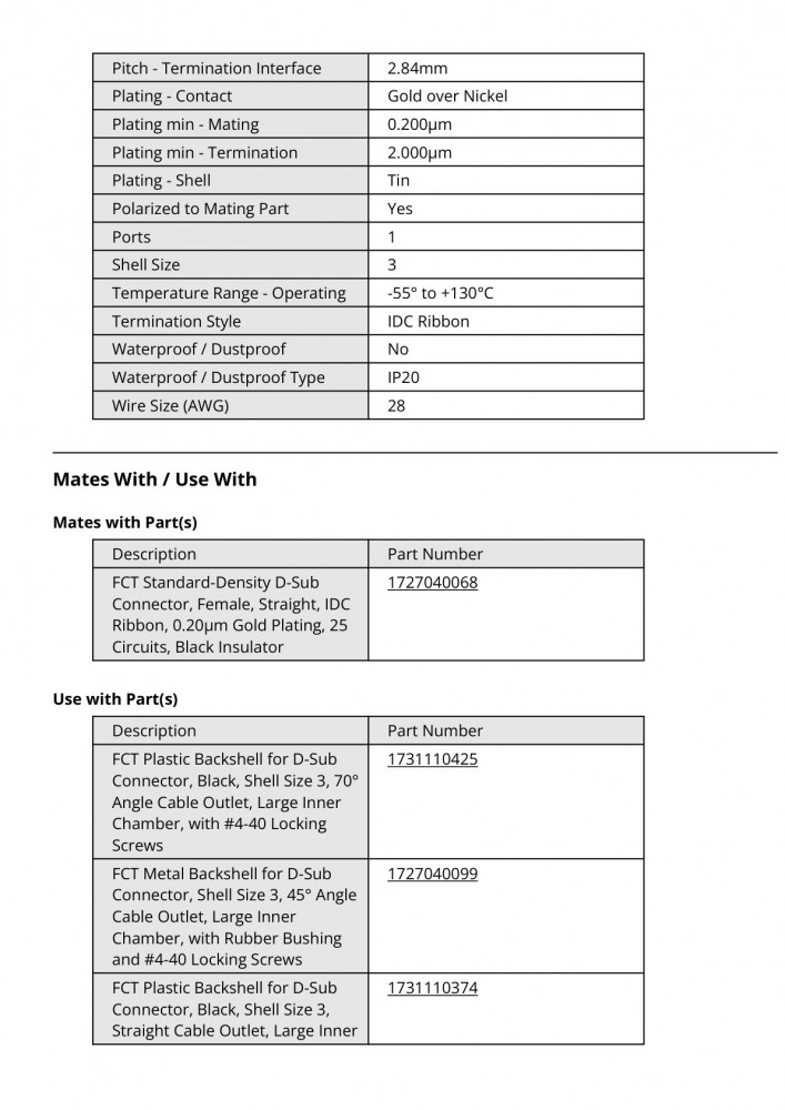 Technical document image 3 for MOLEX 1727040065