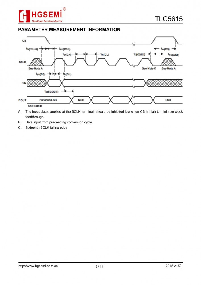 TLC5615CN datasheet page 8