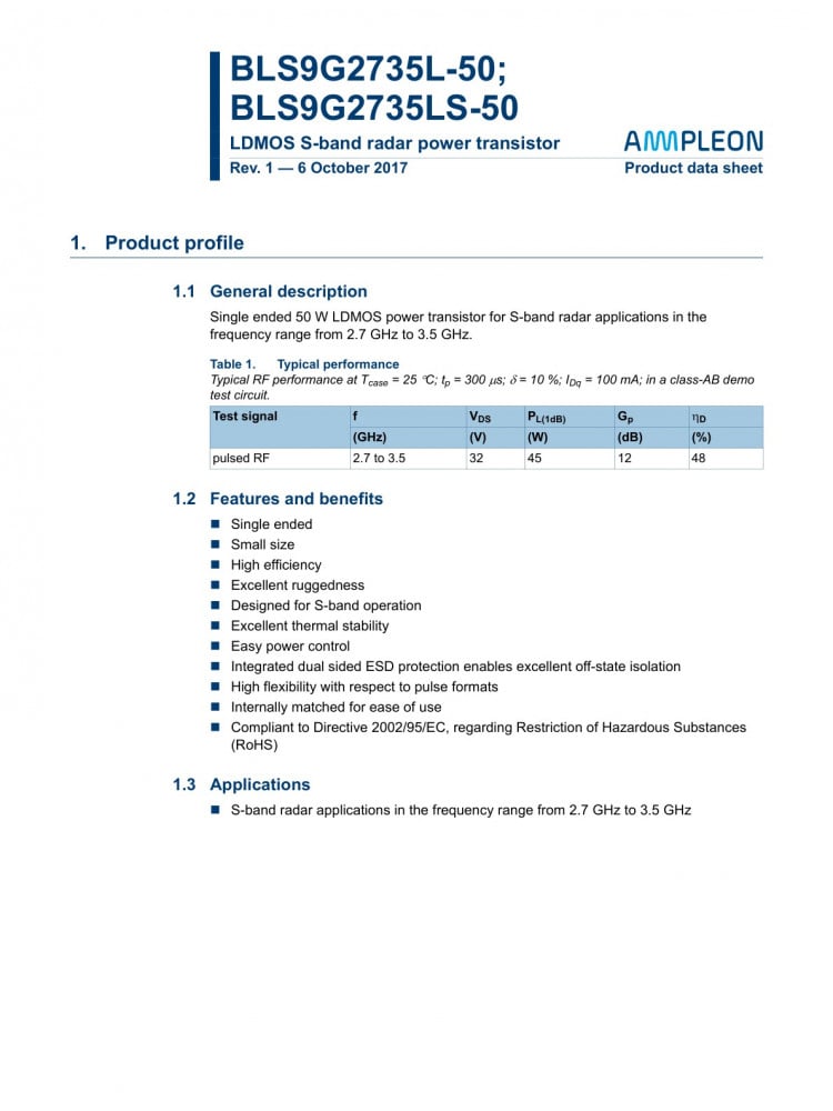 BLS9G2735L-50U datasheet page 1