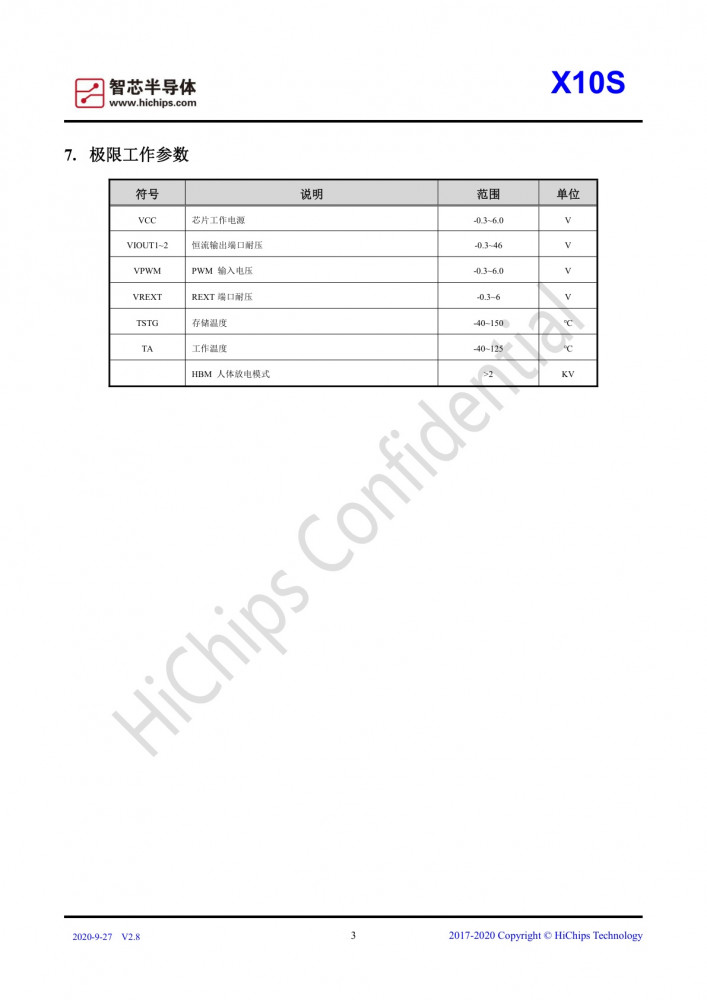 X10S datasheet page 3