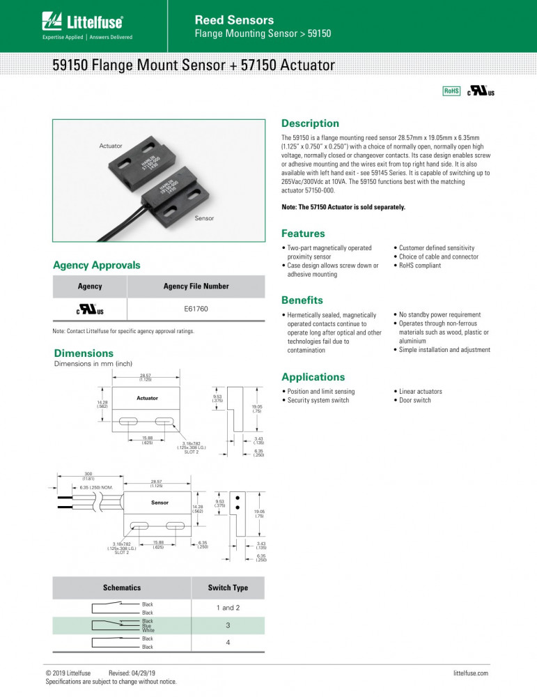 59150 series technical document page 1
