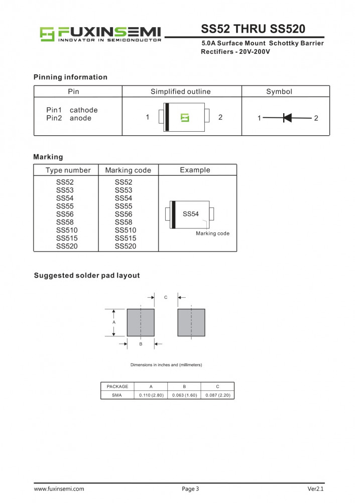 SS520 datasheet page 3