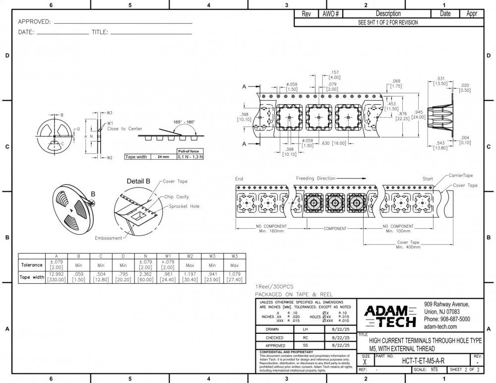 ADAM TECH HCT-T-ET-M5-A-R technical drawing, page 2