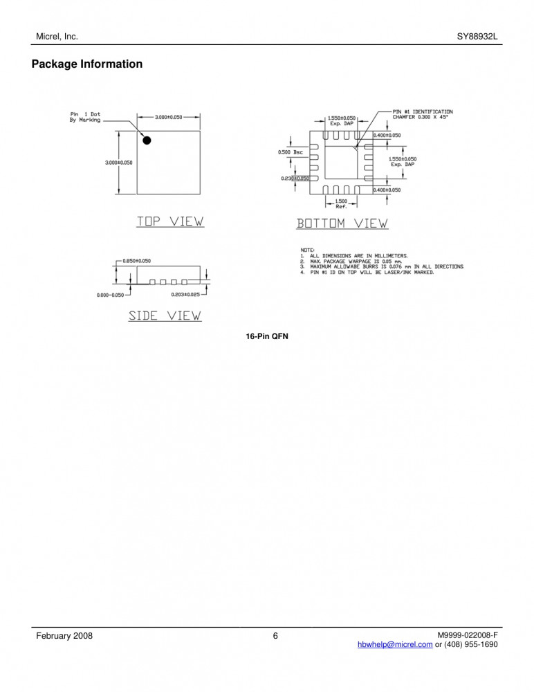 SY88932LMG datasheet page 6