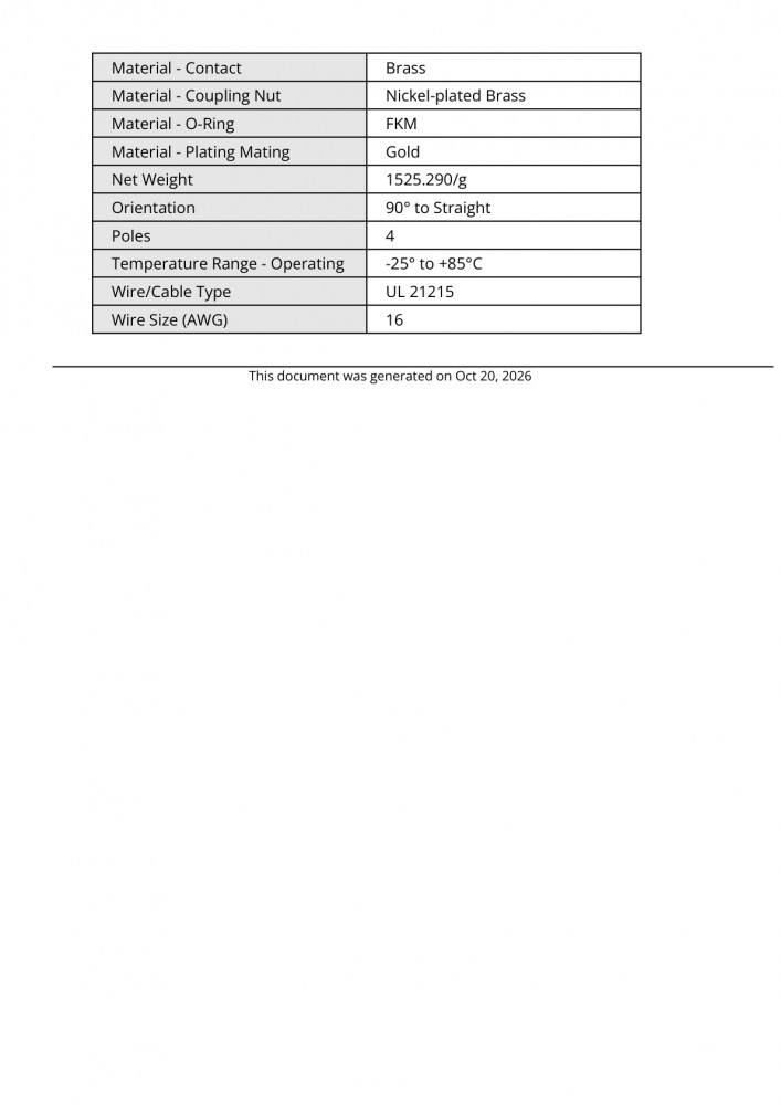 Molex 120501 series technical drawing page