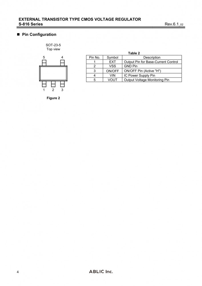 S-816 Series datasheet page 4