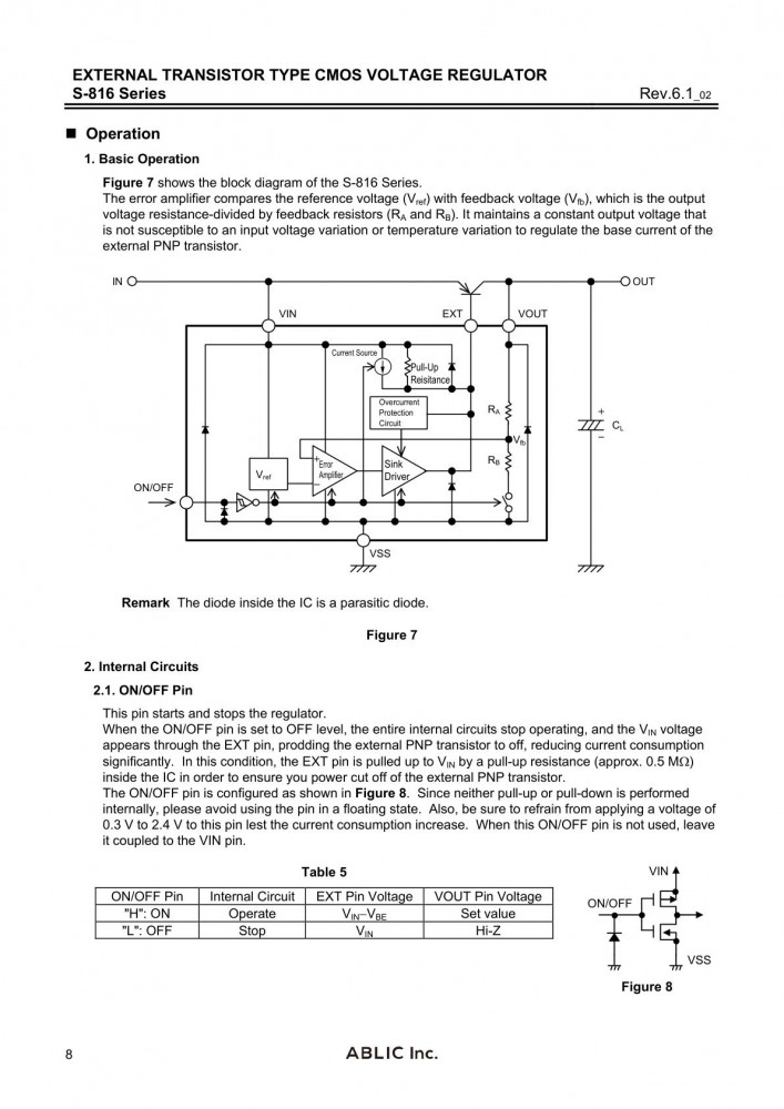 S-816 Series datasheet page 8