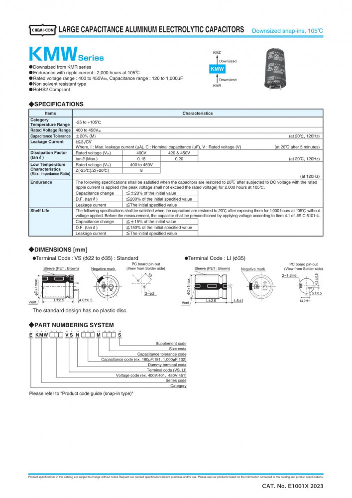 NCC KMW series technical document page 1