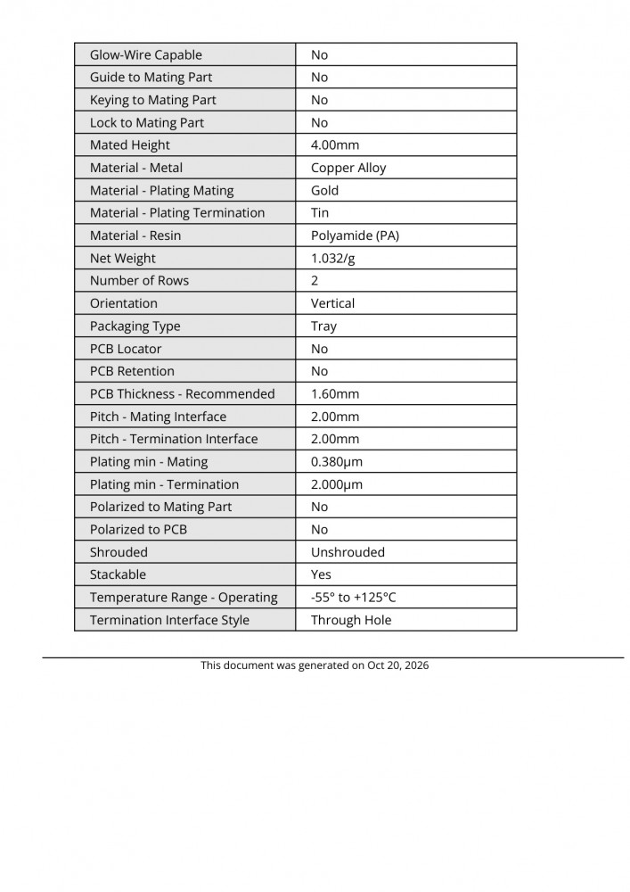 MOLEX Milli-Grid product specification, document page 3