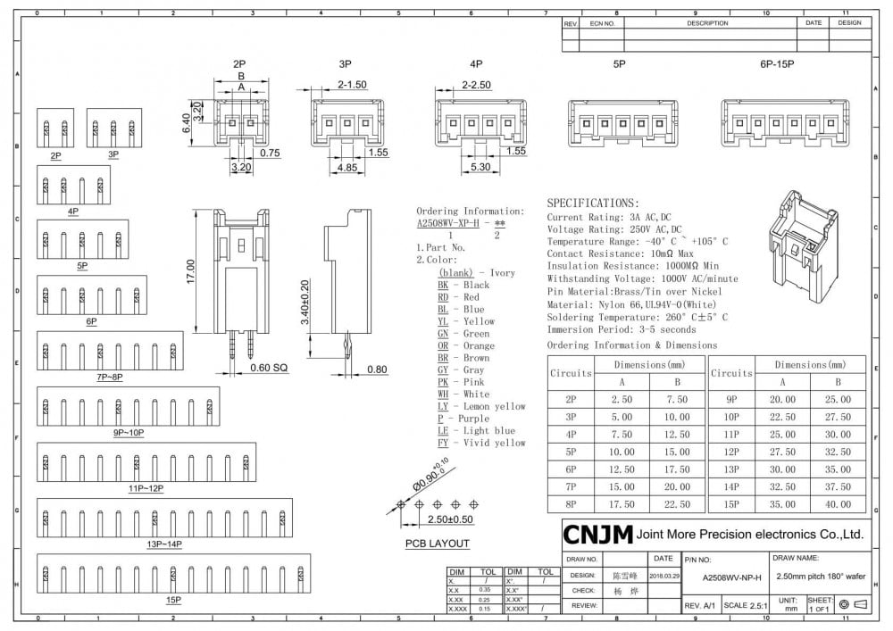 CNJMA2508WV-10P-H technical document image