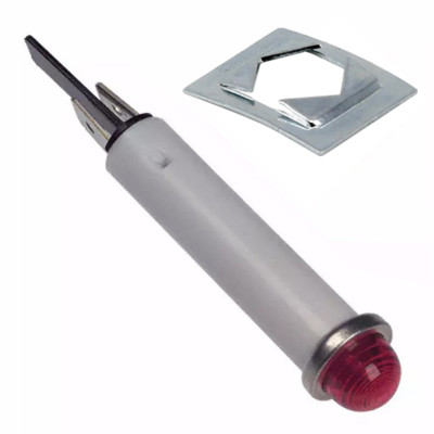 LED Panel Mount Indicator Green .310″ Hi-Dome 24V Tab Terminals for sale