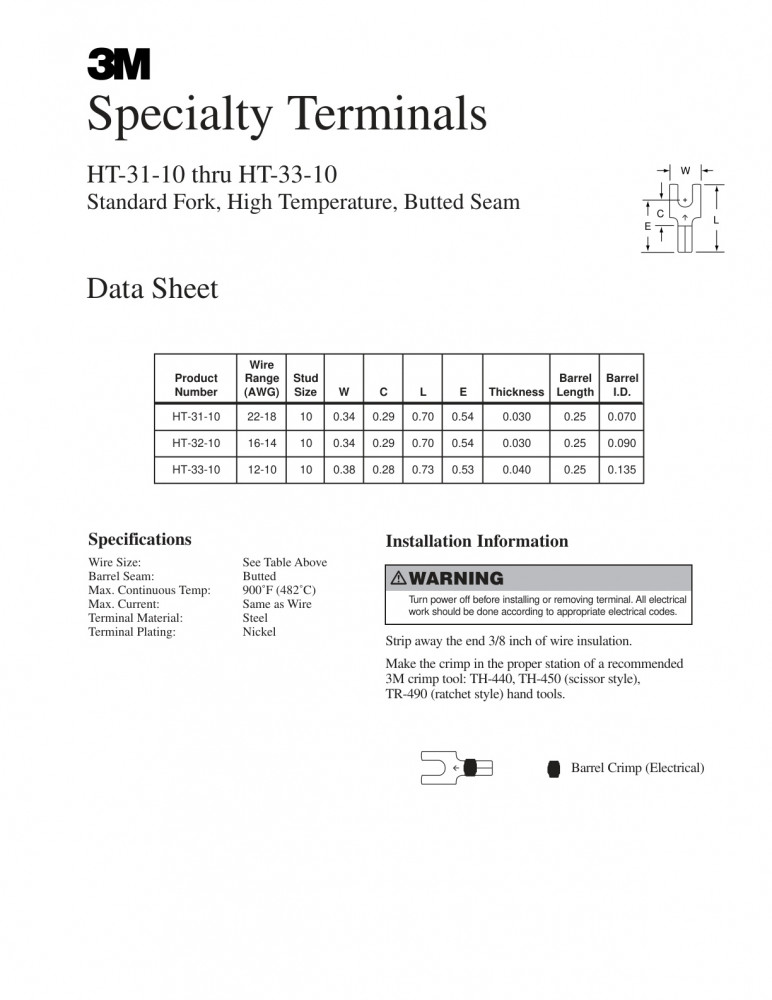 3M HT-33-10 technical document page 1