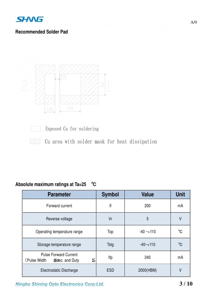 SN-NE2835PAEBY-N datasheet page 3