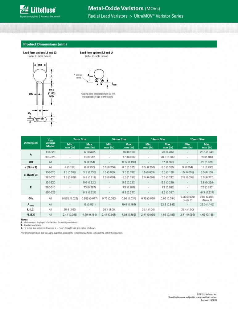 V14E420P datasheet page 8