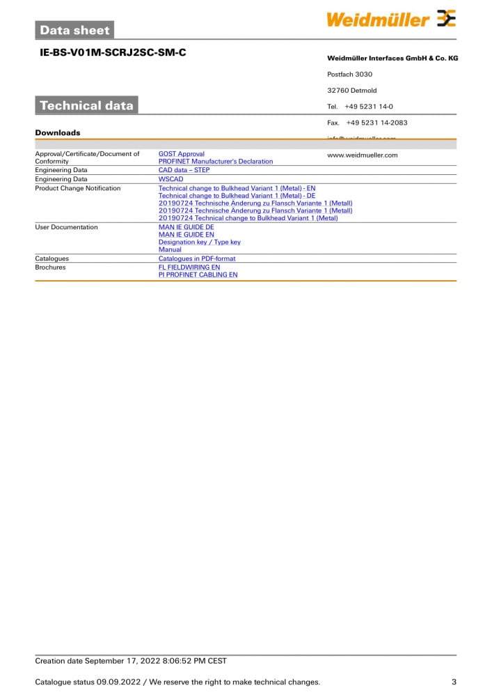 Weidmuller 1963440000 product documentation page 3