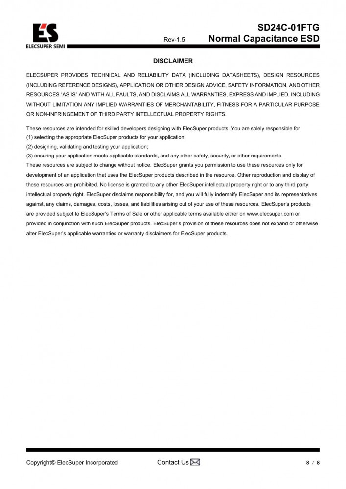 SD24C-01FTG technical document page 8