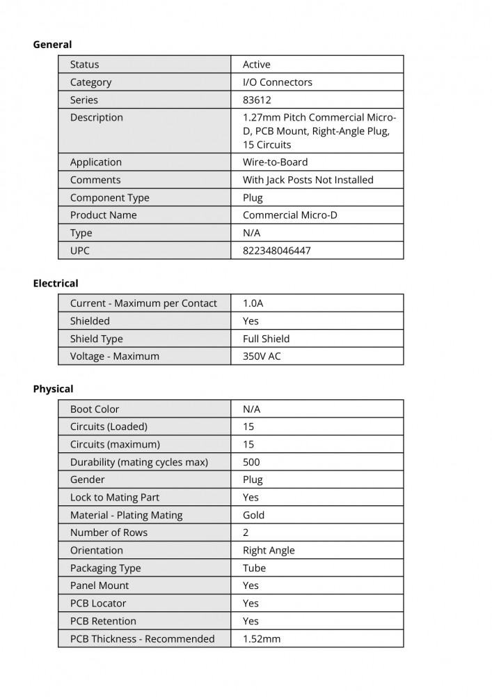 Product document image 2 for MOLEX 836129203