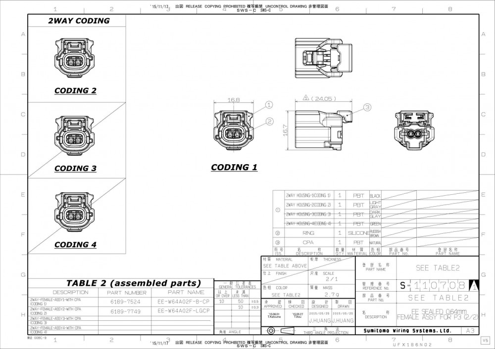 SUMITOMO 6189-7523 technical drawing page 2