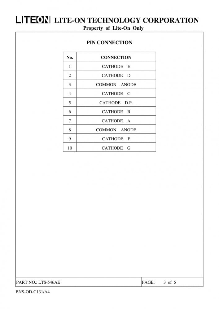 LTS-546AE datasheet page 4