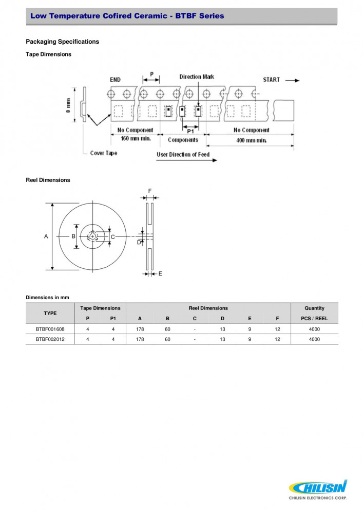 Chilisin BTBF series document page 4