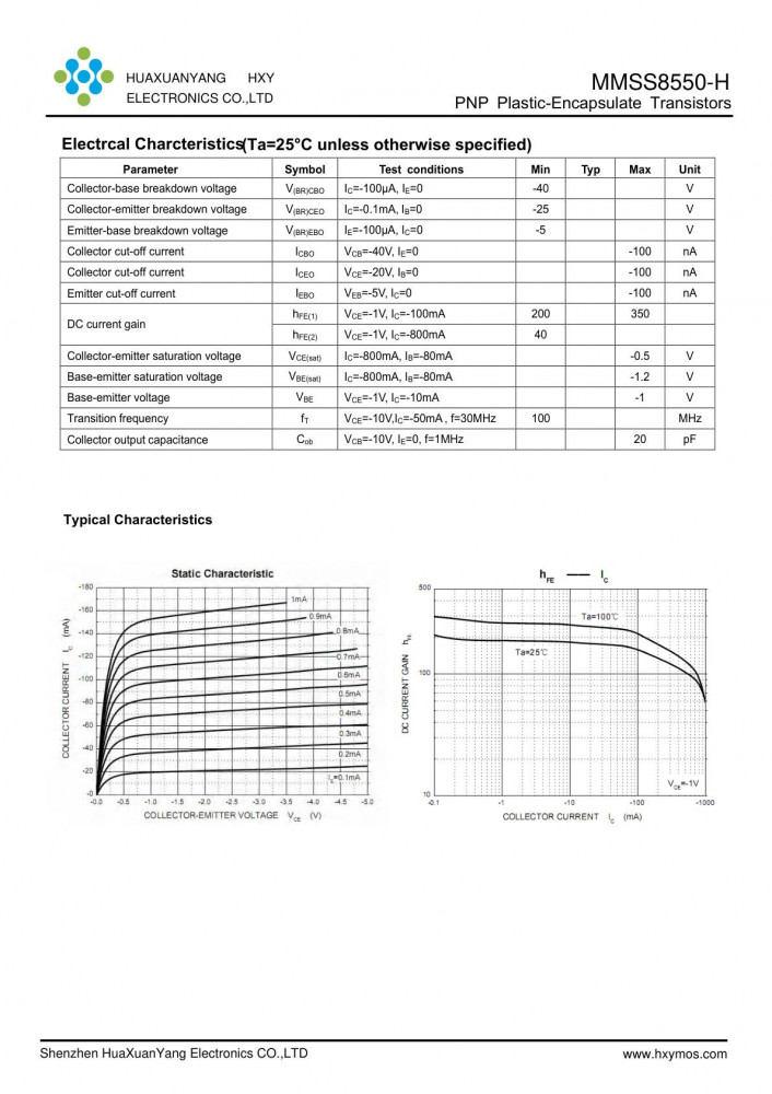 MMSS8550-H-HXY datasheet page 2