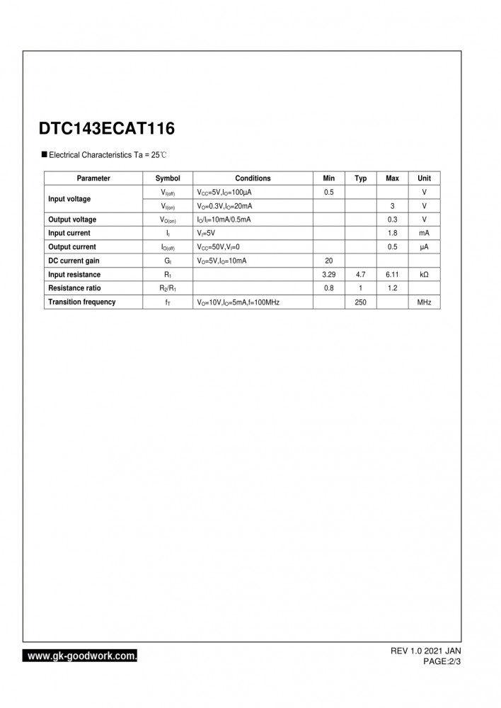 DTC143ECA datasheet page 2